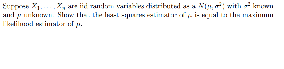 Solved Suppose X1,…,Xn are iid random variables distributed | Chegg.com