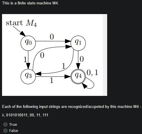 Solved This is a finite state machine M4. Each of the | Chegg.com