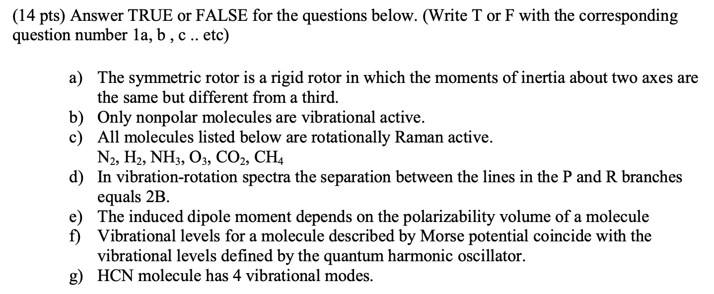 Solved Hi, this a physical chemistry question from an | Chegg.com