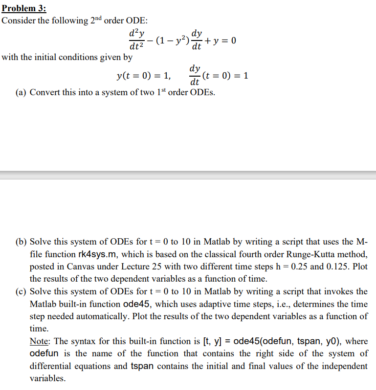 Please solve this problem by using MATLAB. Thanks. | Chegg.com