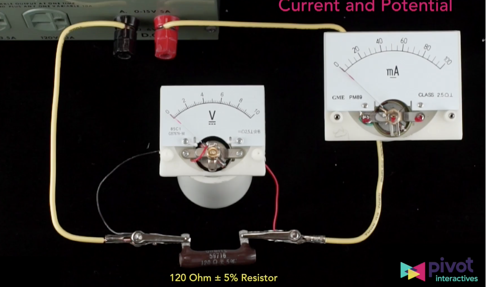 Solved Current and Potential O-15V 5A D. 40 60 80 100 MA | Chegg.com