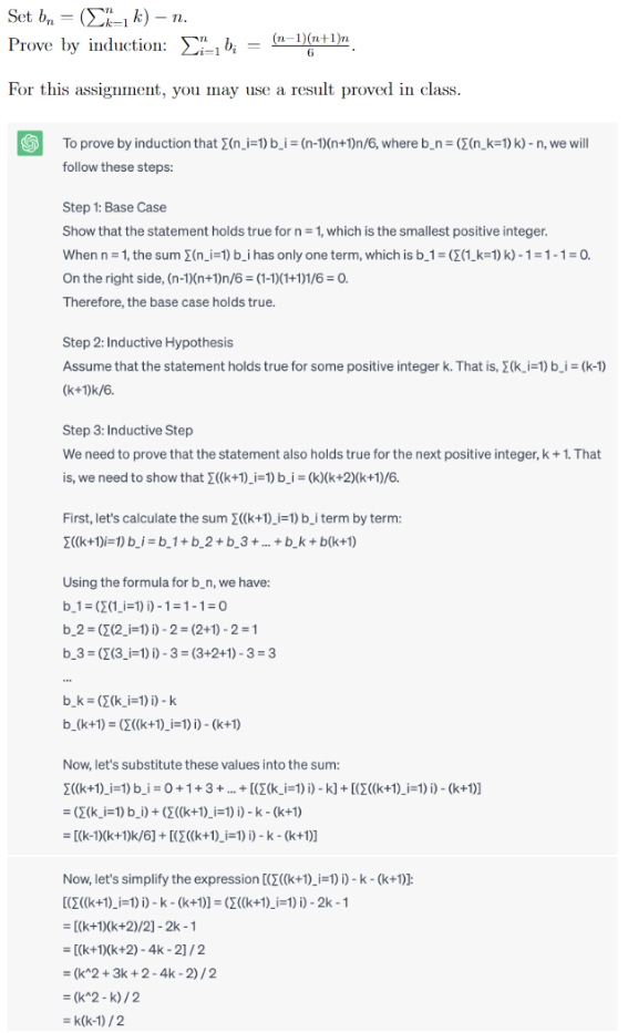 Solved Mathematical Induction Question. Wrong answer gets | Chegg.com