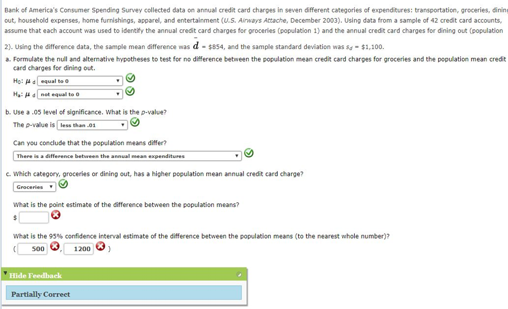 Solved Bank of America's Consumer Spending Survey collected | Chegg.com