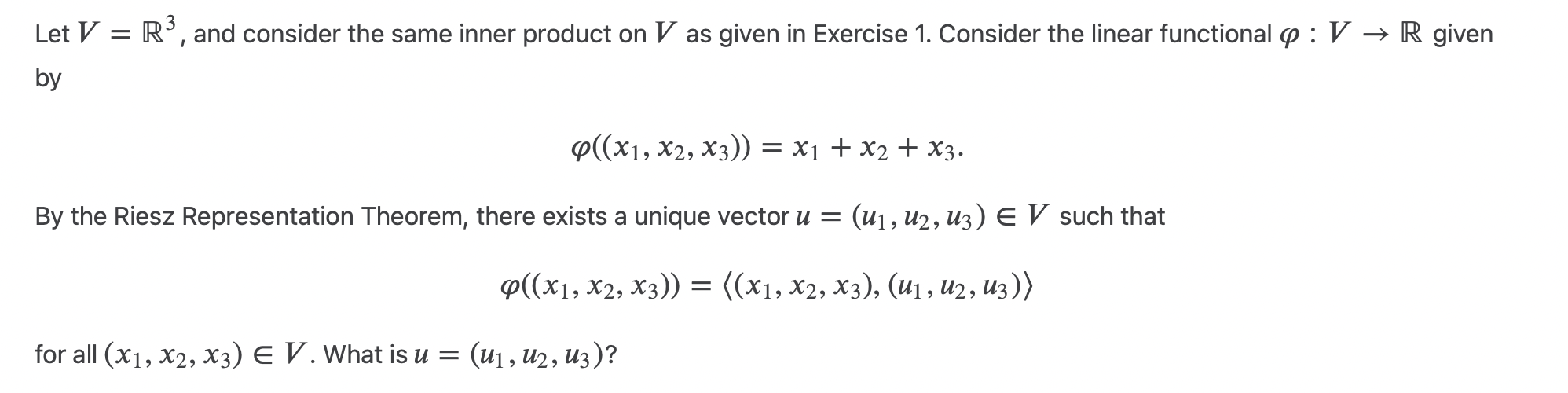 Solved Let V=R3, ﻿and consider the same inner product | Chegg.com