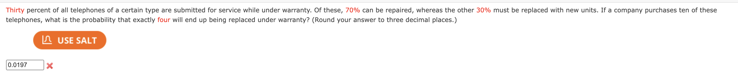 Solved telephones, what is the probability that exactly four | Chegg.com