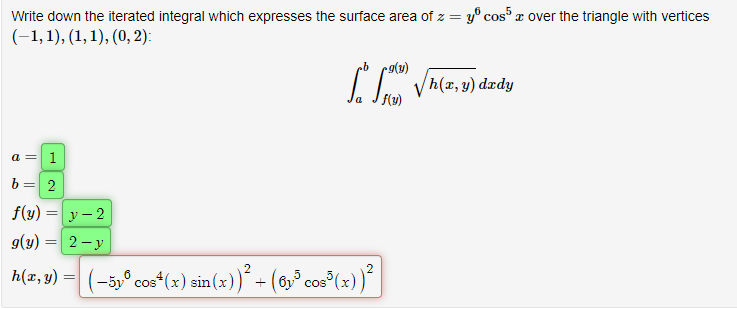 Solved Write down the iterated integral which expresses the | Chegg.com