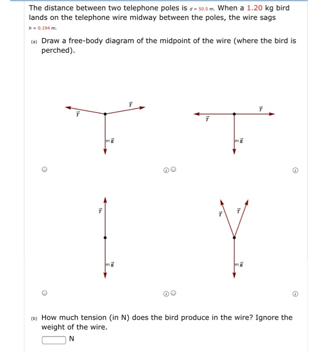 Solved The distance between two telephone poles is d-50.s m. | Chegg.com