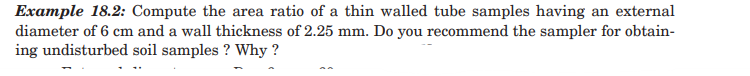 Solved Example 18.2: Compute the area ratio of a thin walled | Chegg.com
