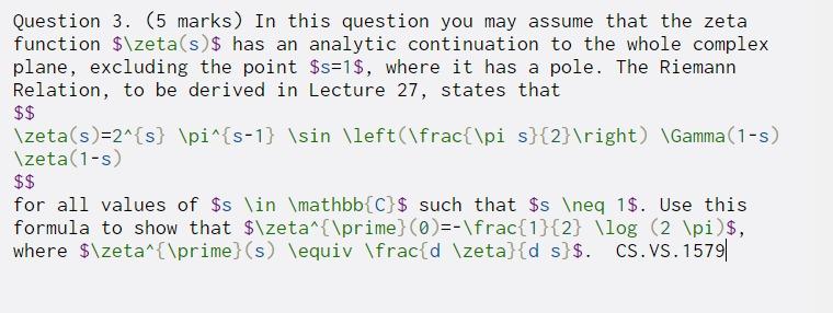 Solved Question 3. (5 marks) In this question you may assume | Chegg.com