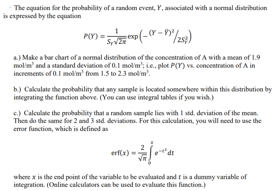 The equation for the probability of a random event, | Chegg.com