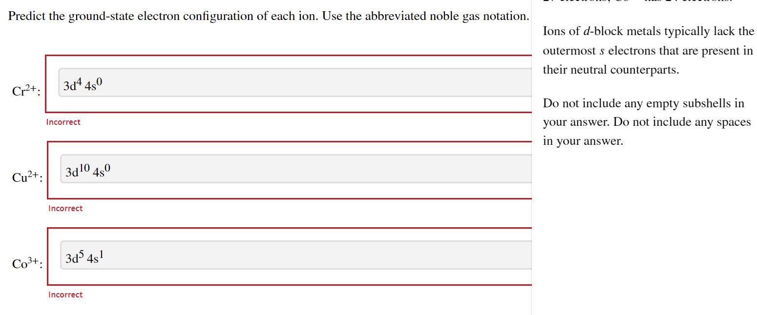 Solved Predict the ground-state electron configuration of | Chegg.com