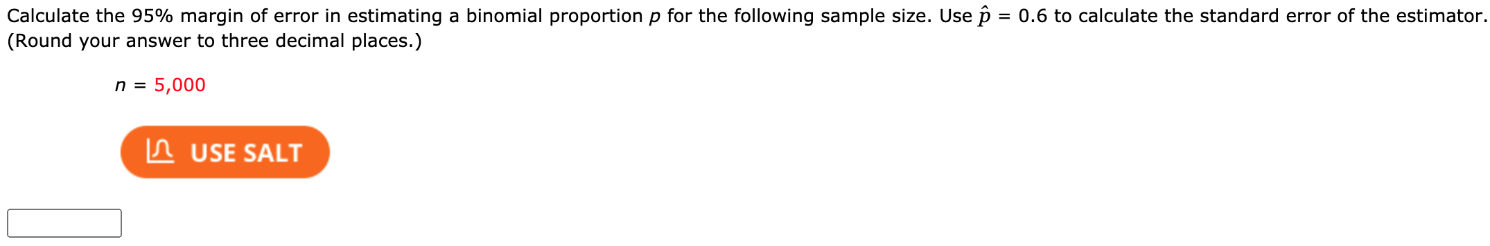 Solved Calculate the 95% margin of error in estimating a | Chegg.com