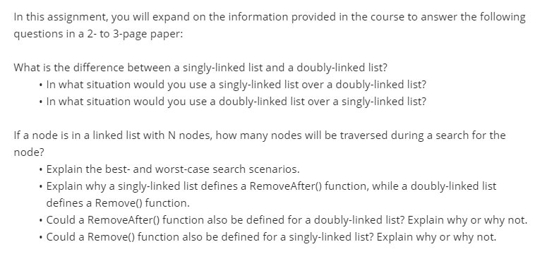 Solved In This Assignment You Will Expand On The