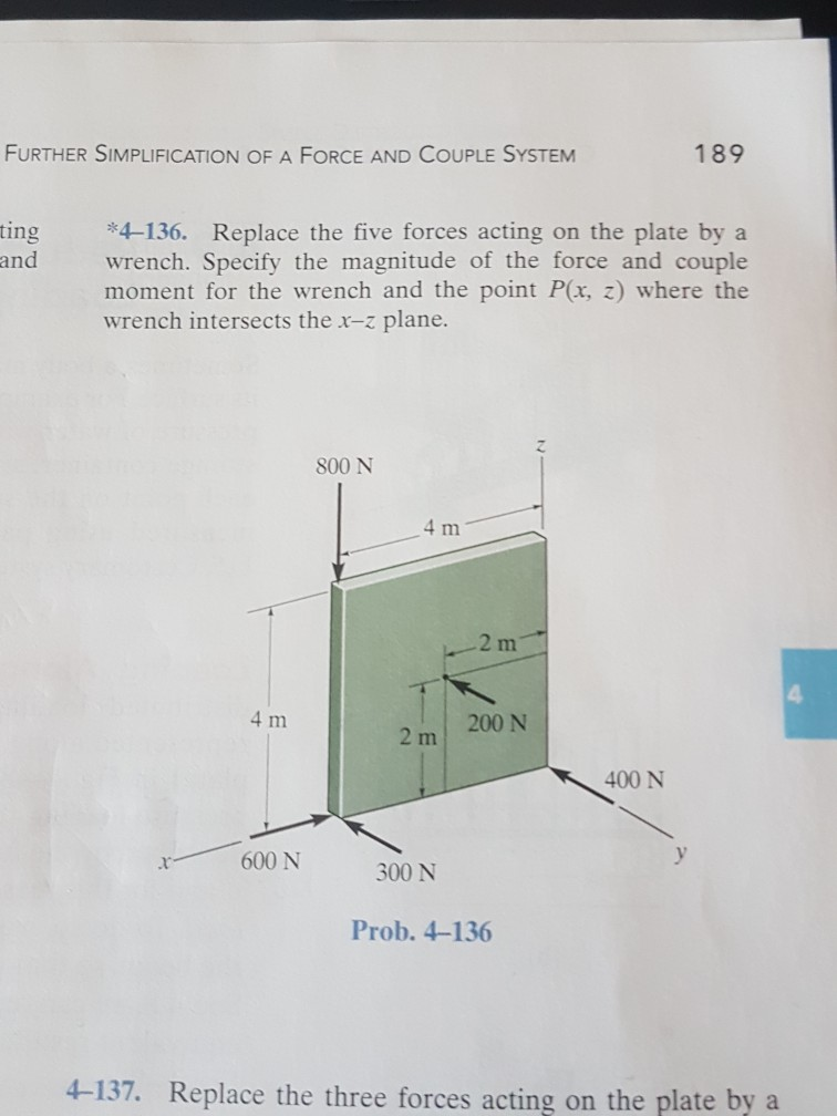 Solved FURTHER SIMPLIFICATION OF A FORCE AND COUPLE SYSTEM | Chegg.com