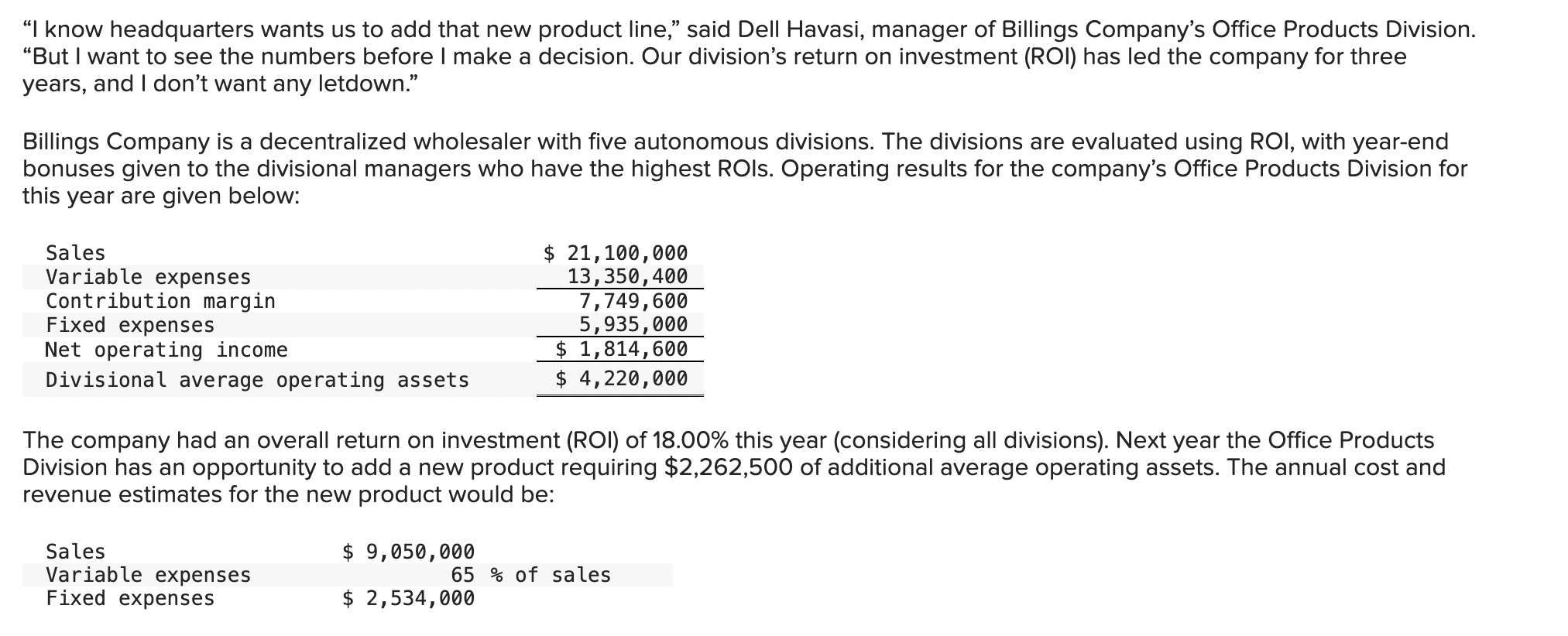 Solved Required:Compute the Office Products Division’s | Chegg.com
