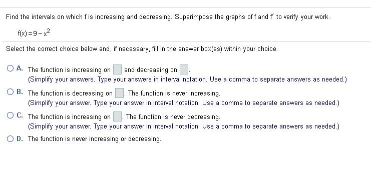 Solved Find the intervals on which fis increasing and | Chegg.com