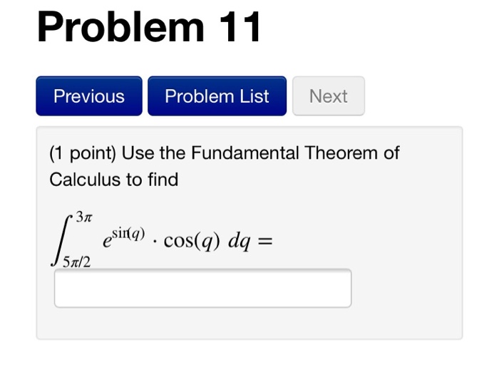 Solved Problem 11 Previous Problem List Next (1 point) Use | Chegg.com