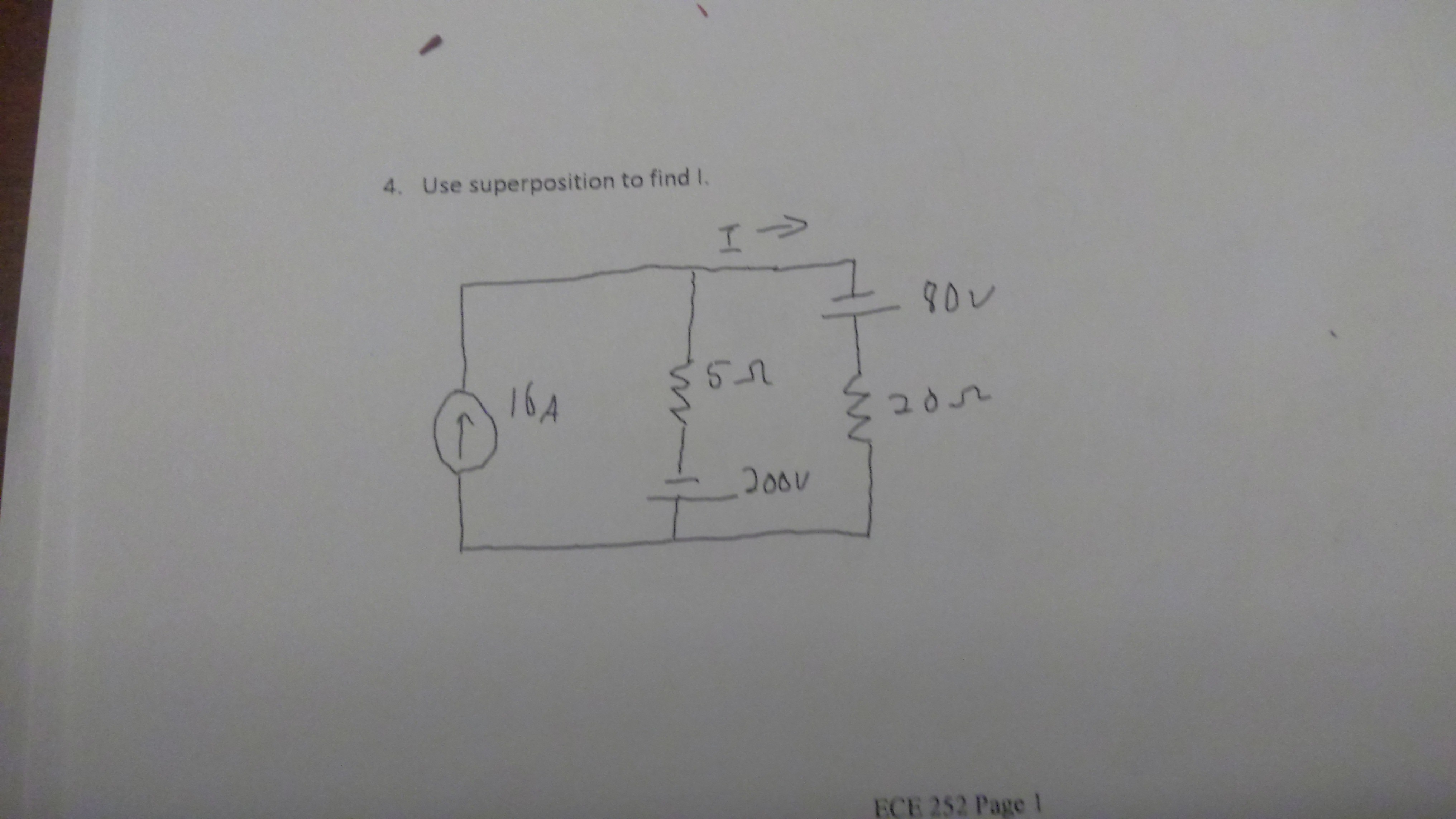 Solved 4. Use superposition to find I. | Chegg.com