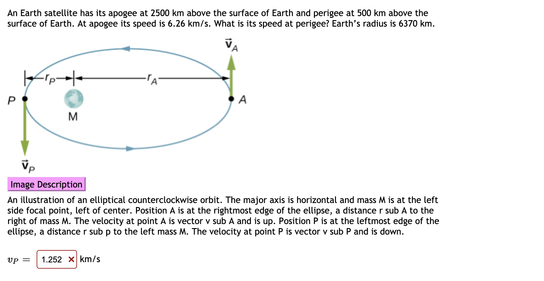 Solved An Earth satellite has its apogee at 2500 km above | Chegg.com