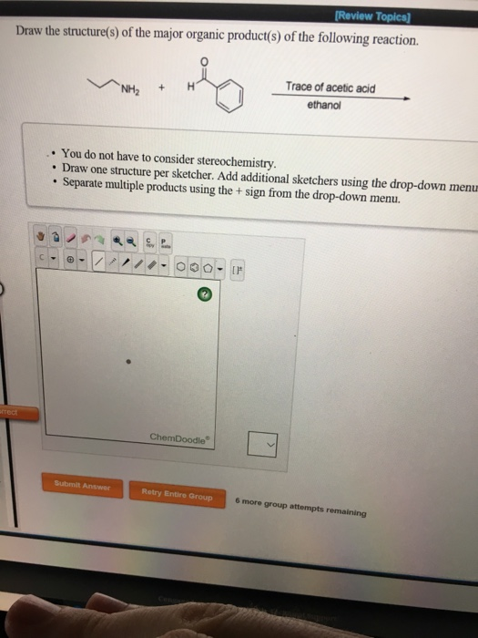 Solved Review Topics] Draw the structure(s) of the major | Chegg.com