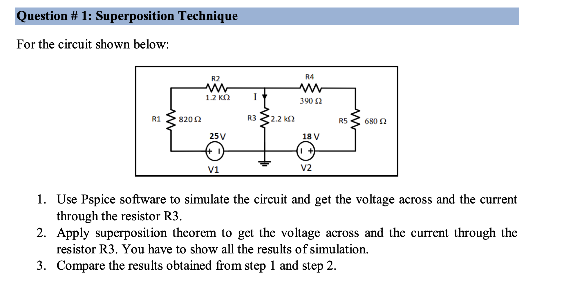 Solved Question \# 1: Superposition Technique For the | Chegg.com