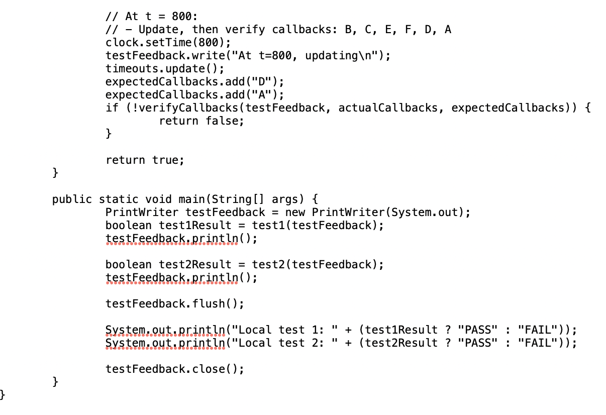 Solved 9.8 LAB: Timeout manager with PriorityQueue Timeout | Chegg.com
