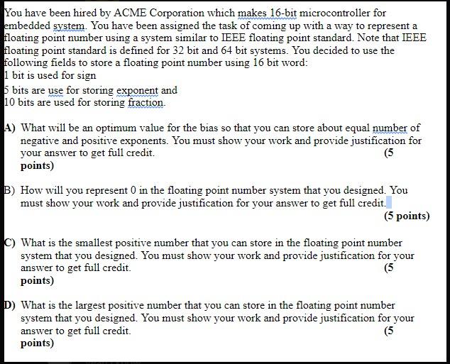 Solved You have been hired by ACME Corporation which makes | Chegg.com