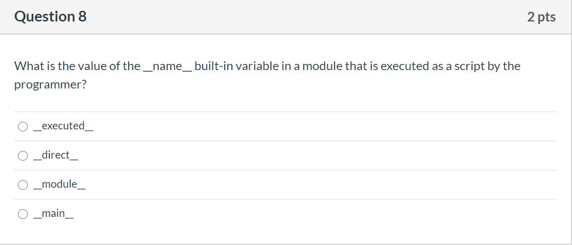 Solved Question 8 2 pts What is the value of the | Chegg.com Solved Question 8 2 pts What is the value of the | Chegg.com