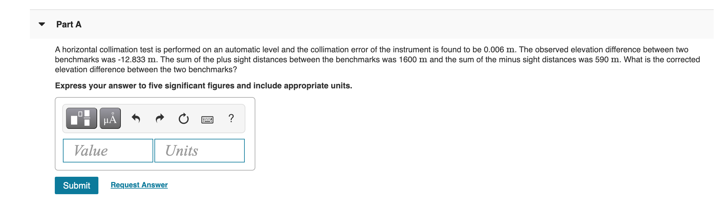 Solved Part A A horizontal collimation test is performed on | Chegg.com Solved Part A A horizontal collimation test is performed on | Chegg.com