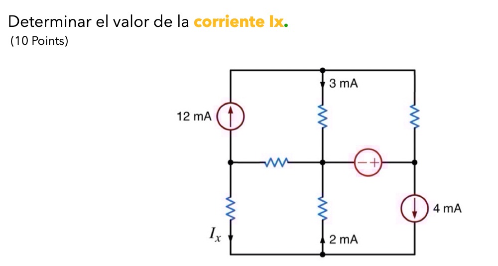 Solved Determinar el valor de la corriente lx. | Chegg.com