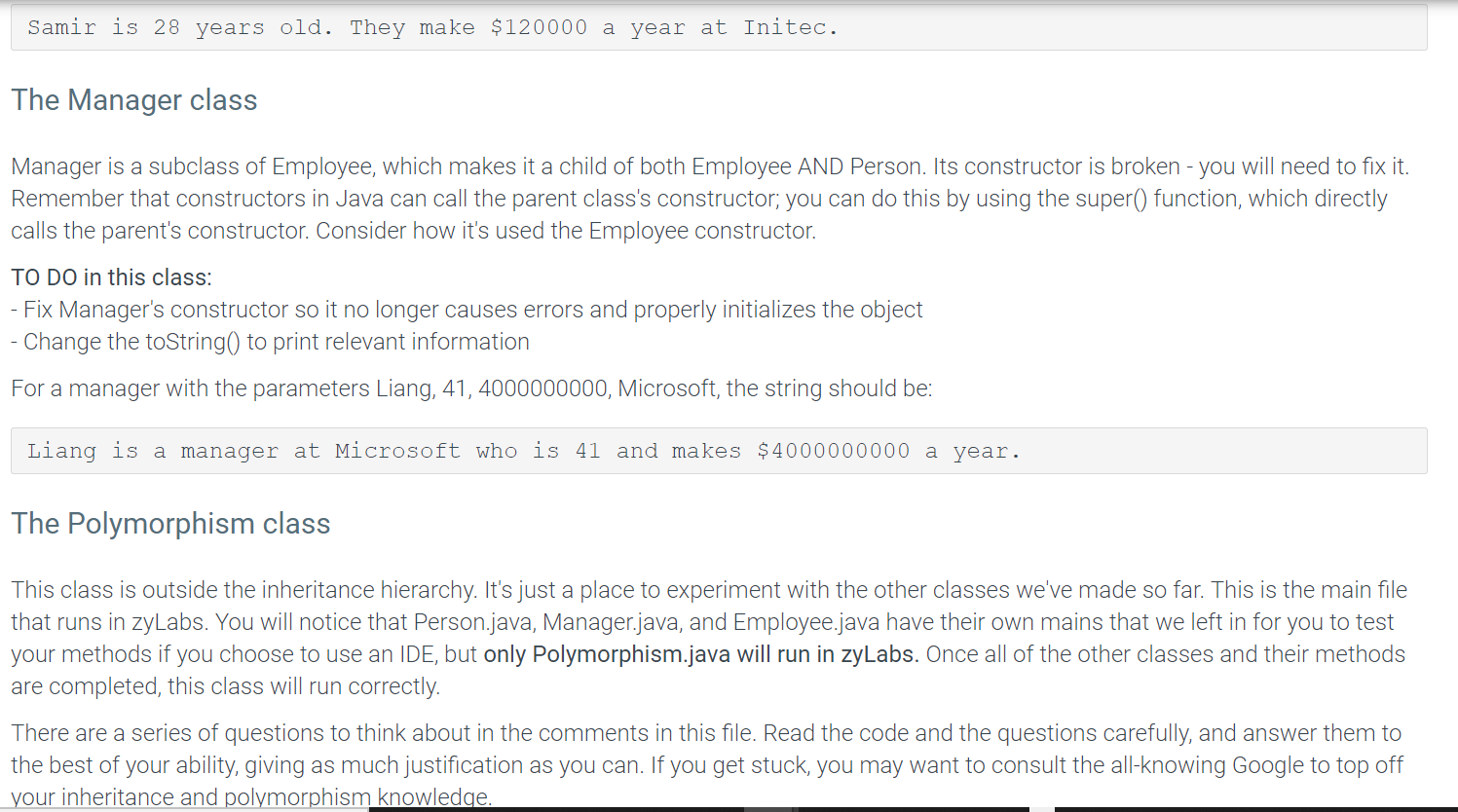 Solved The Person class We start with a Person class, which | Chegg.com