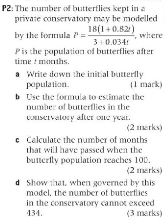 Solved P2: The number of butterflies kept in aprivate | Chegg.com