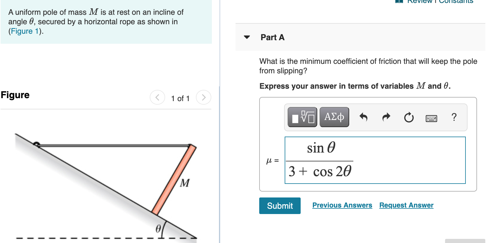 Solved II Review | Constants Part A A 23-m-long log of | Chegg.com