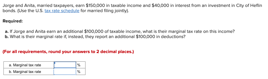 Solved Jorge and Anita, married taxpayers, earn $150,000 in | Chegg.com