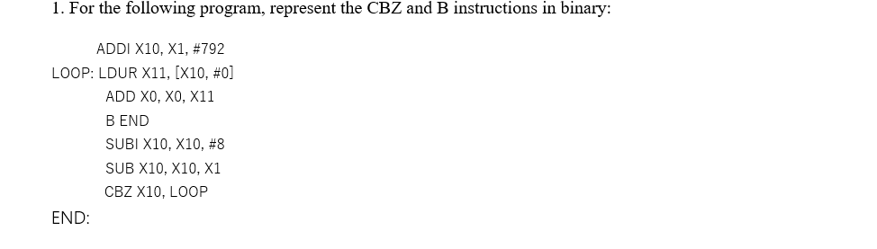 Solved 1. For the following program, represent the CBZ and B | Chegg.com