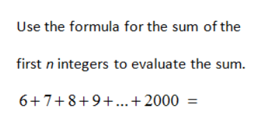 Solved Use the formula for the sum of the first n integers | Chegg.com