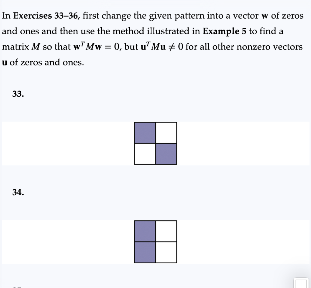 Solved In Exercises 33-36, first change the given pattern | Chegg.com