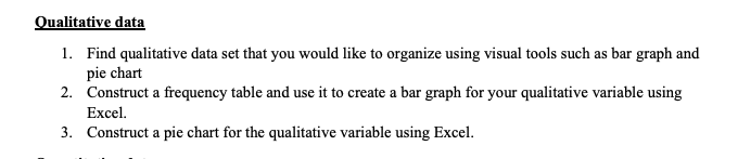 Solved Qualitative data 1. Find qualitative data set that | Chegg.com