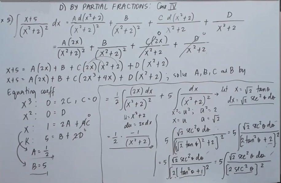 Solved Partial Fraction case 3 and 4 2 1.) x + x +x+2 2 2 2 | Chegg.com