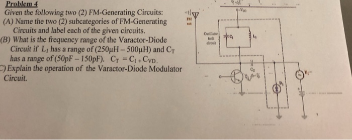 Solved Given the following two (2) FM-Generating Circuits: | Chegg.com