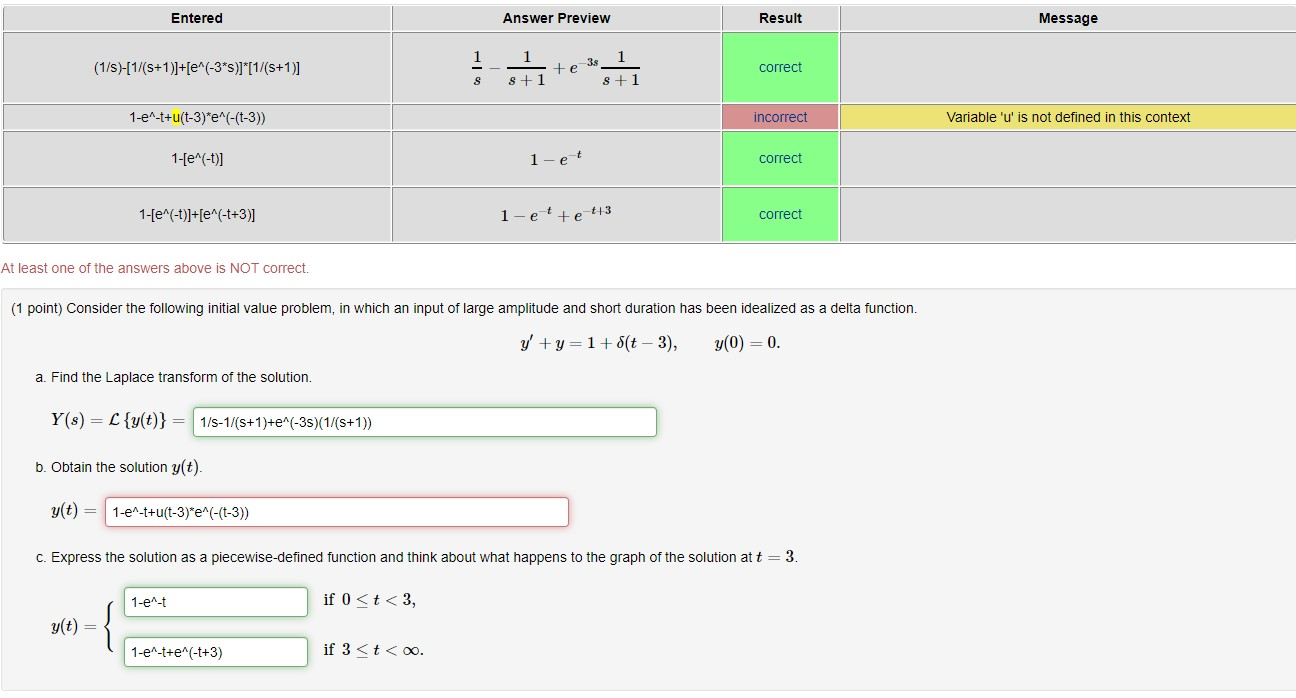 Solved Entered Answer Preview Result Message 1 | Chegg.com