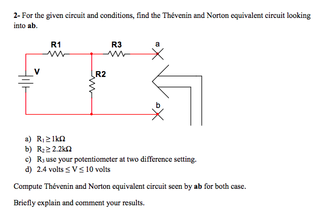 Solved R1=1k Ohm // R2=2.2k Ohm // R3=5k Ohm // V=5Volts. | Chegg.com