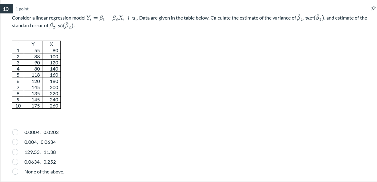 Solved Consider a linear regression model Yi=β1+β2Xi+ui. | Chegg.com