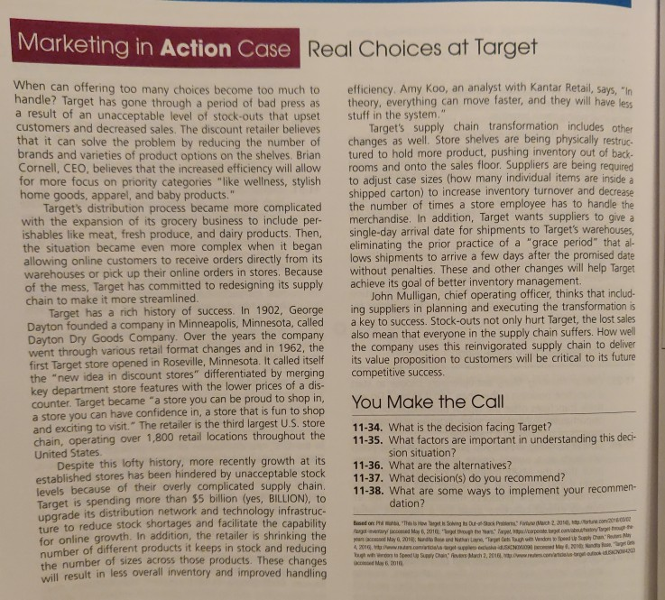 Solved Marketing in Action Case Real Choices at Target en | Chegg.com