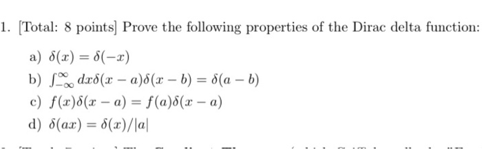 Solved 1. [Total: 8 points Prove the following properties of | Chegg.com