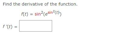 Solved Find the derivative of the function. | Chegg.com