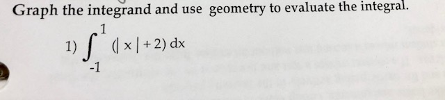 Solved Graph the integrand and use geometry to evaluate the | Chegg.com