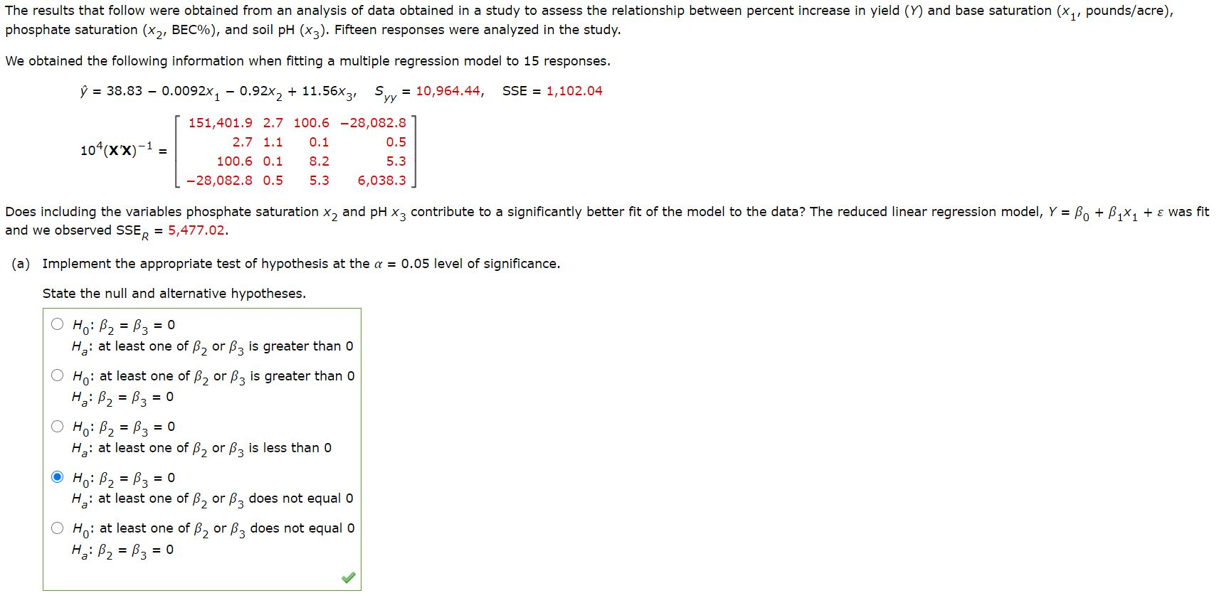 Solved The results that follow were obtained from an | Chegg.com