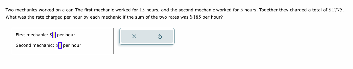 Solved Two mechanics worked on a car. The first mechanic | Chegg.com