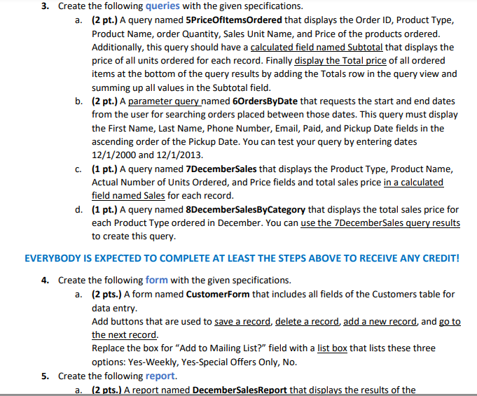 Consider the Bakery Database described in class and | Chegg.com